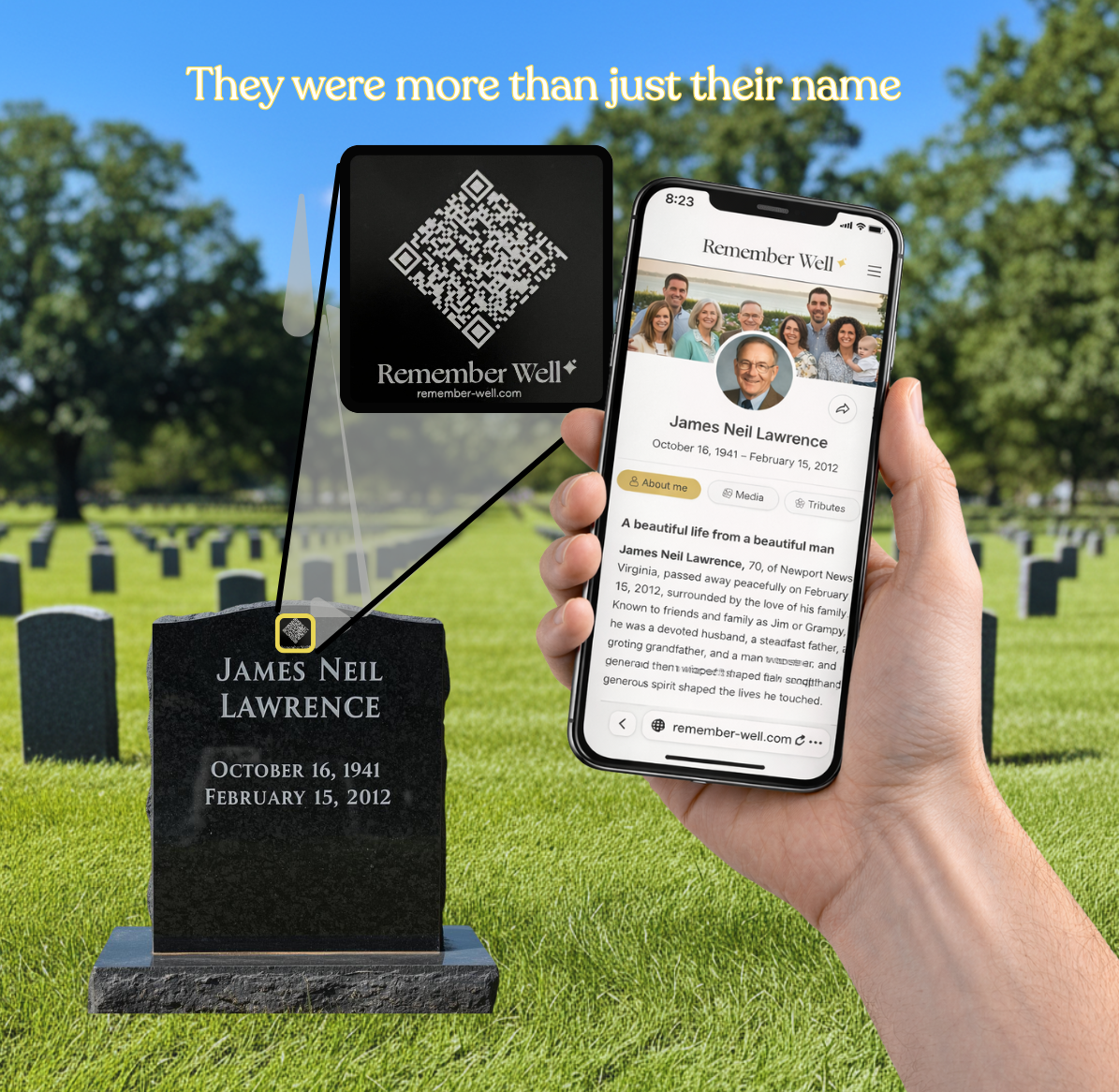 Remember Well: The Soul Star - QR Code Memorial Page for Gravestones ...