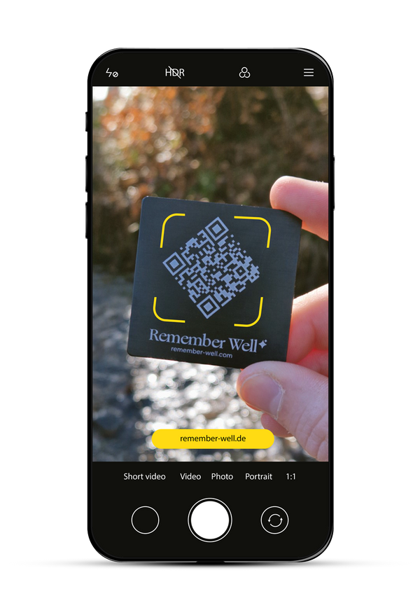 Remember Well: QR code memorial page for gravestones