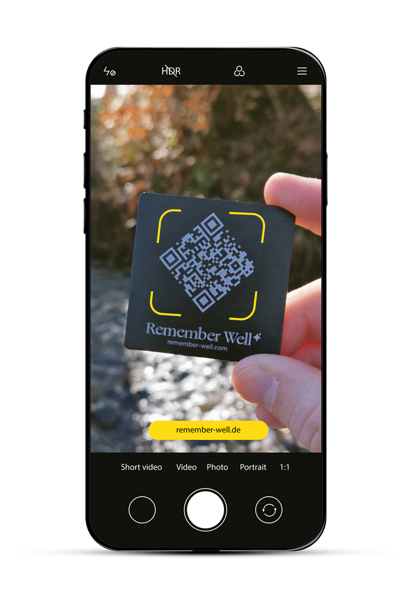 Remember Well: QR code memorial page for gravestones
